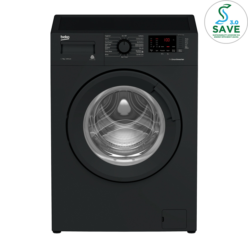 Beko 7.0KG Prosmart Inverter Front Load Fully Washer WTE7512XA0A (Black ...